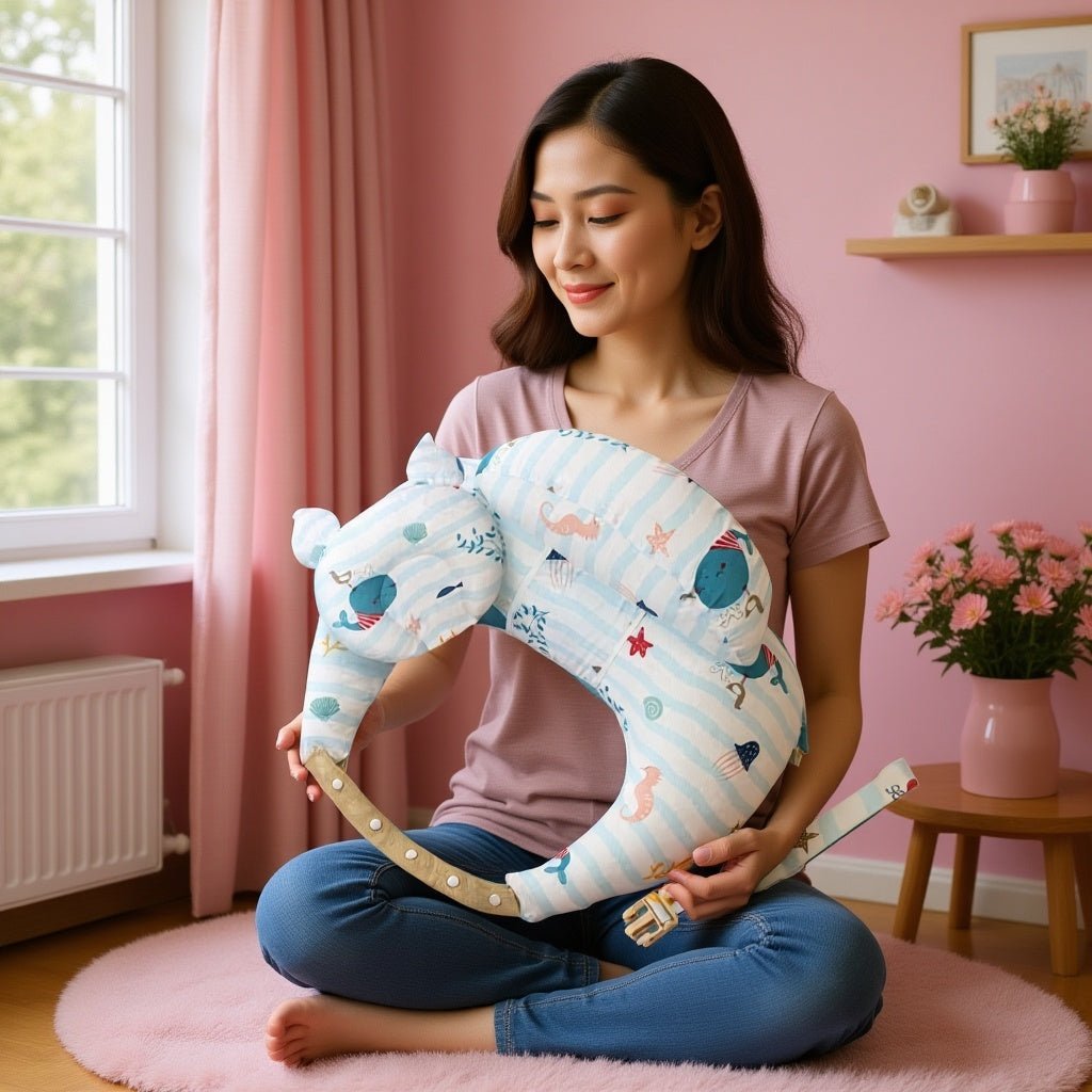 Coussin d'allaitement |Serenimum™- Animaux(4-en-1-avec bretelle de sou ...